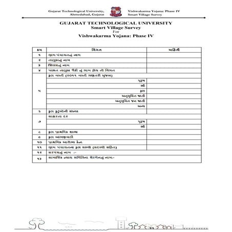 Smart Village Survey Form for Village Development | PDF