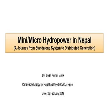 WEBINAR | RESILIENCE RELIABILITY ENERGY PROJECTS NEPAL | Mini/Micro ...