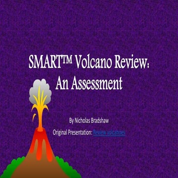 Smart volcano review: an assessment | PPTX | Science