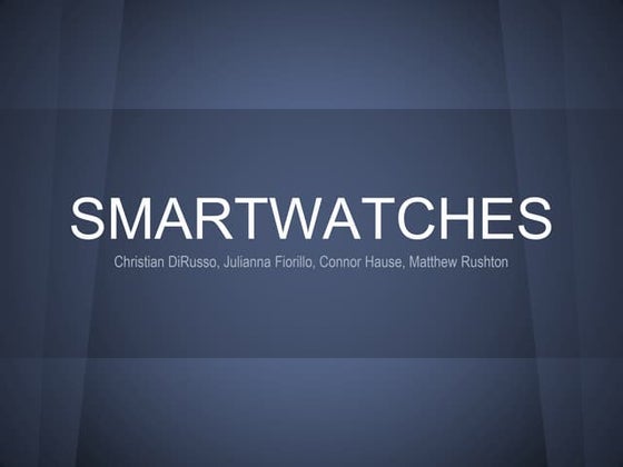 Presentation smart watch | PPTX