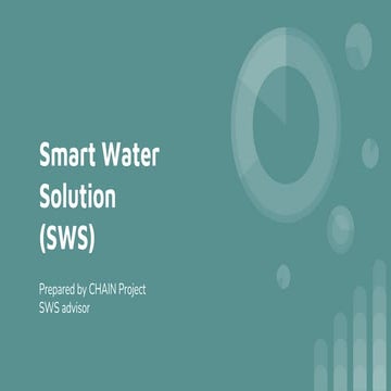 Smart Water Solution for year-round production | PPTX