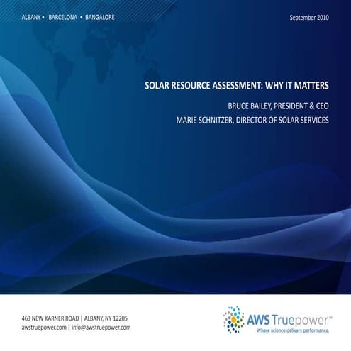 Solar Resource Assessment: Why it Matters | PDF