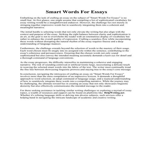 Smart Words For Essays.pdf