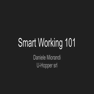 Smart Working 101 | PPT
