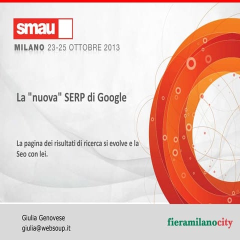 Smau milano 2013 giulia genovese | PPTX