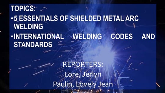 SMAW welding techniques | PPT