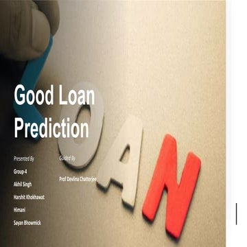 Good Loan Bad Loan | PPT