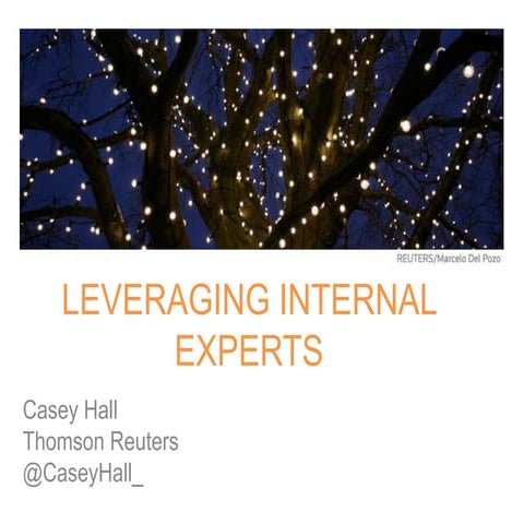 Casey Hall: Leveraging Internal Experts in Social Media | PPTX
