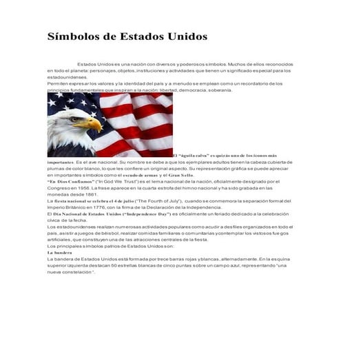 Símbolos de estados unidos | DOCX