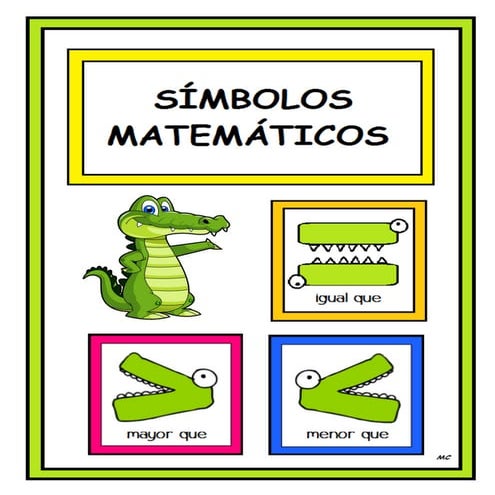 Símbolos igual,mayor que, menor que | PDF