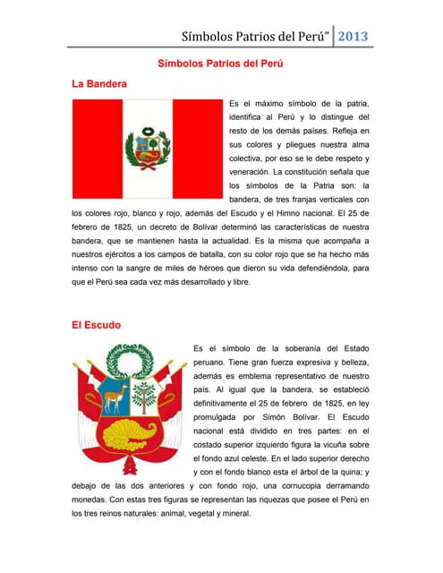 Los simbolos patrios | PDF