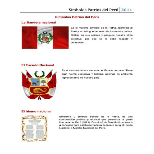 Símbolos patrios del perú | DOCX