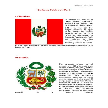 Símbolos patrios del perú by amed valdivia | DOCX