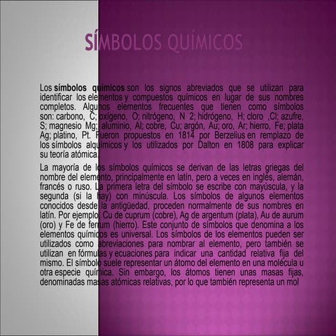 Símbolos químicos | PPT