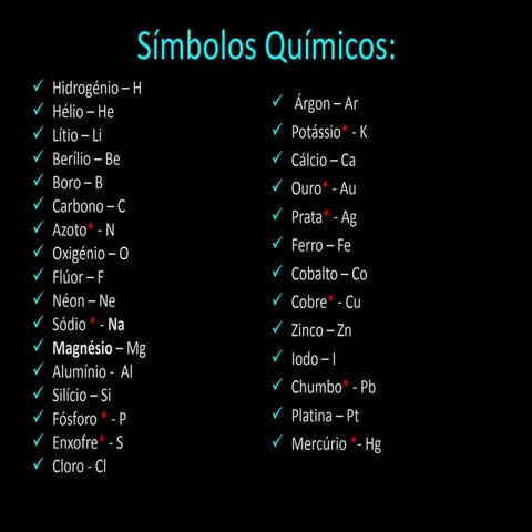 Símbolos químicos c.f.q | PPTX