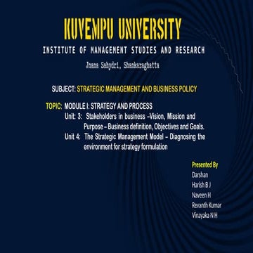 business policy and strategic management | PPTX