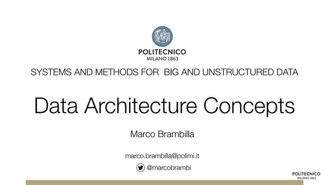 Essential Concepts Of Data Architectures Ppt