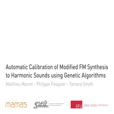 Automatic Calibration of Modified FM Synthesis to Harmonic Sounds using ...