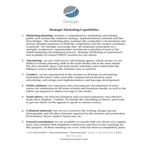 Strategic Marketing Capabilities | DOC