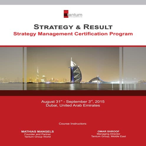 Strategy Management Certification Program | PDF | Large Business | Business