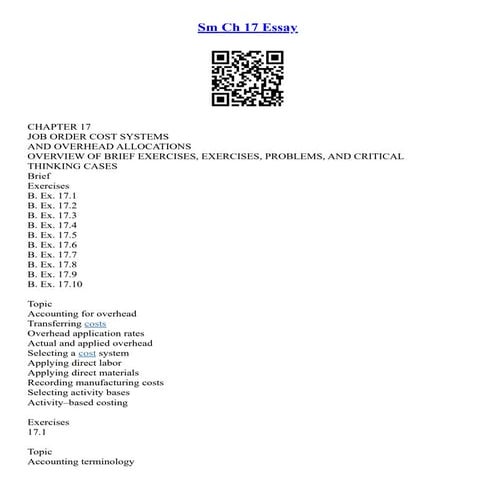 Sm Ch 17 Essay | PDF