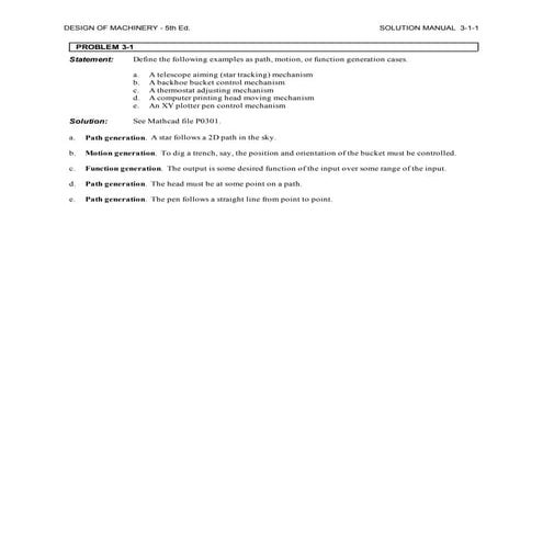 solution manual Design of Machinery: An Introduction to the Synthesis ...
