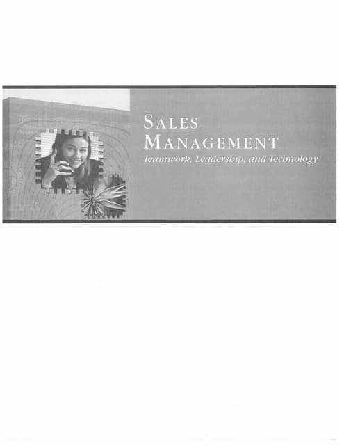 Introduction To Sales Management | PPT | Sales | Business