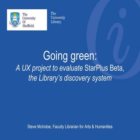 ARLG 2019: S McIndoe: Going green | PPT