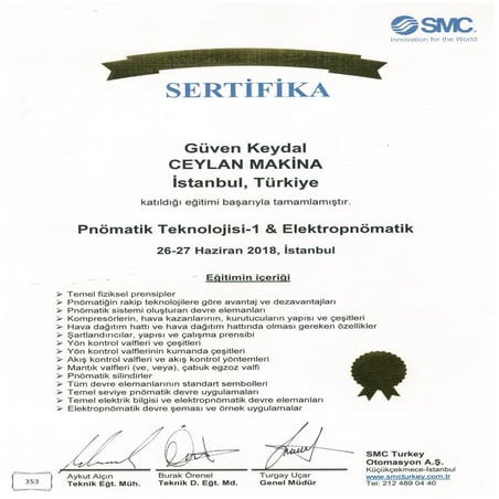 SMC Certificate Guven | PDF