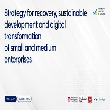 SME Strategy 2024-2027: Building Resilience and Innovation for Ukraine ...