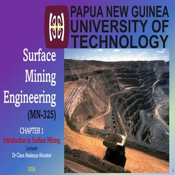 Stages of mining Development and Exploitation | PDF