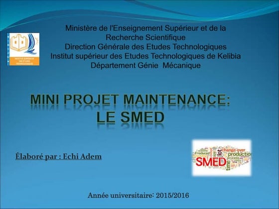 SMED.pptx | Mechanical and Industrial Engineering Industry | Industries