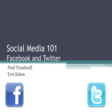 Social Media 101 | Facebook and Twitter | PPTX