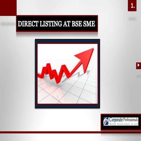 Direct Listing at BSE SME | PPTX