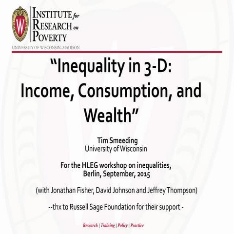HLEG thematic workshop on Measuring Inequalities of Income and Wealth ...