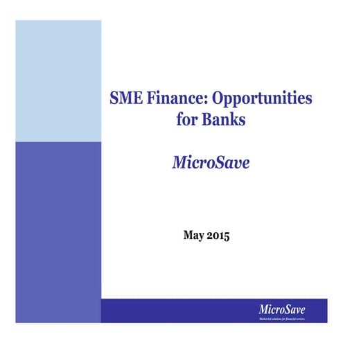 SME Finance: Opportunities for Banks | PDF