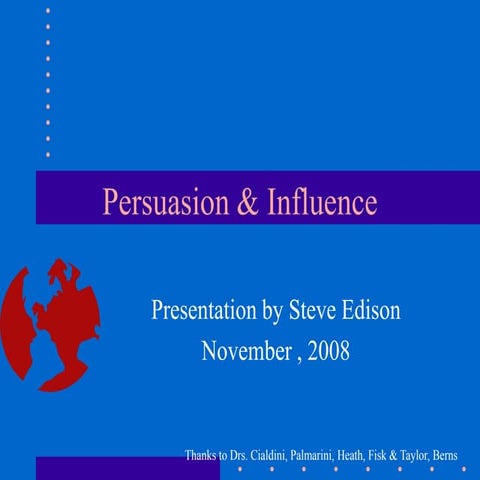 Influence and PERSUASION BY Robert Cialidini | PPT
