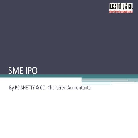 Sme IPO | PPTX