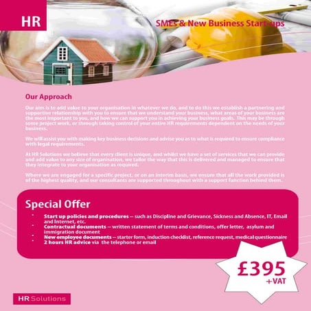 SME and New Business Start Up - HR Package | PDF