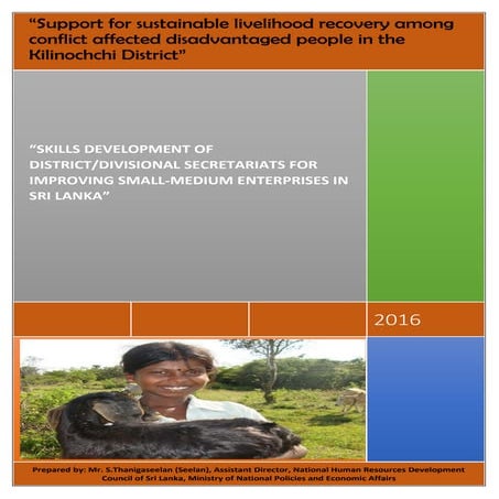 Support for Sustainable Livelihood Proposal -Kilinochchi District | PDF