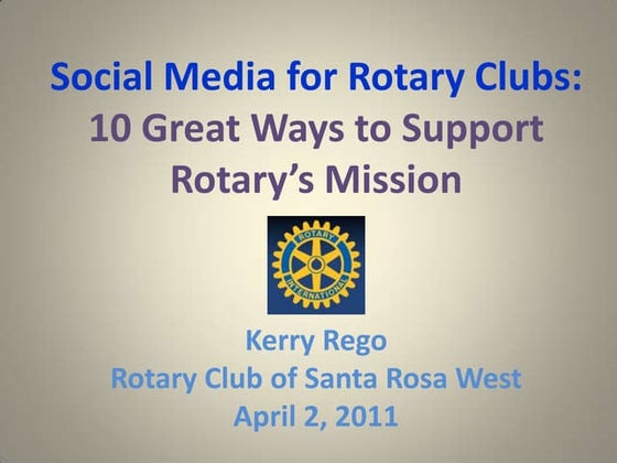How To Promote Your Rotary Club | PPT