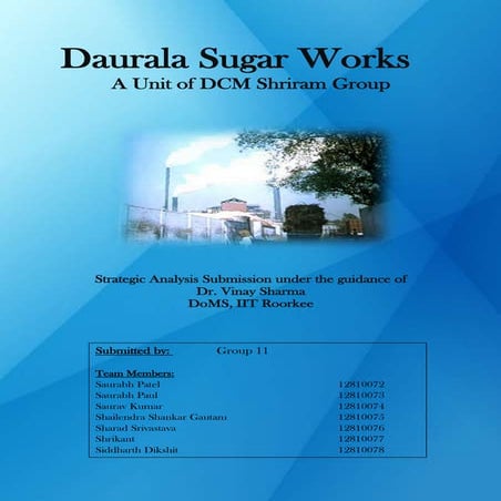 Strategy Report - Daurala Sugar Works | DOCX