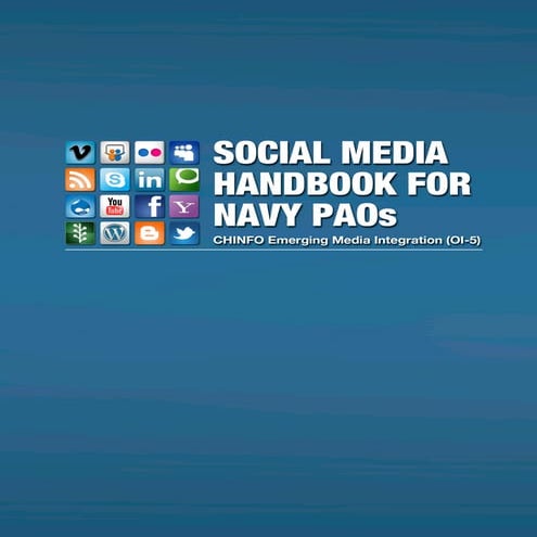 Social Media Handbook for Navy PAOs | PDF