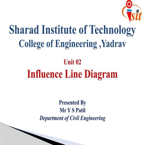 Structural analysis - Influence Line Diagram | PPT