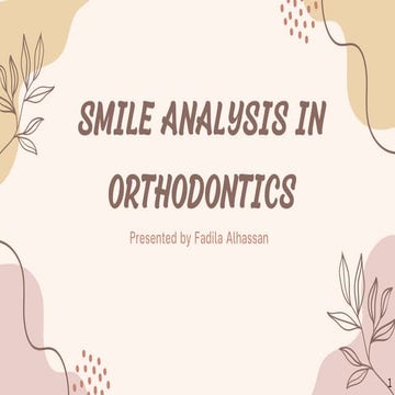 Smile Analysis in Orthodontics | PPT | PDF