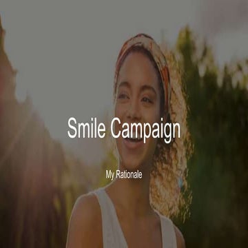 Smile Campaign Rationale | PPTX