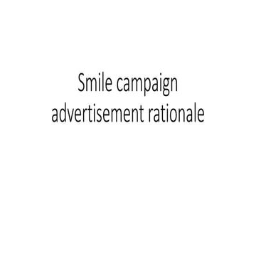 Smile campaign advert improved | PPT
