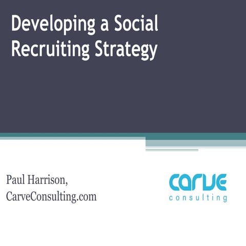 Developing a Social Media / Corporate Social Networking Strategy, | PPT