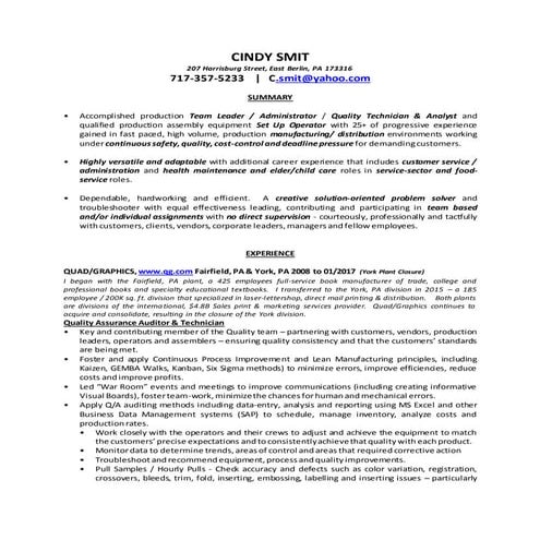 Smit cindy, resume, 2017 | DOCX