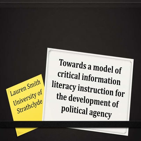 Smith - Towards a model of critical information literacy instruction ...